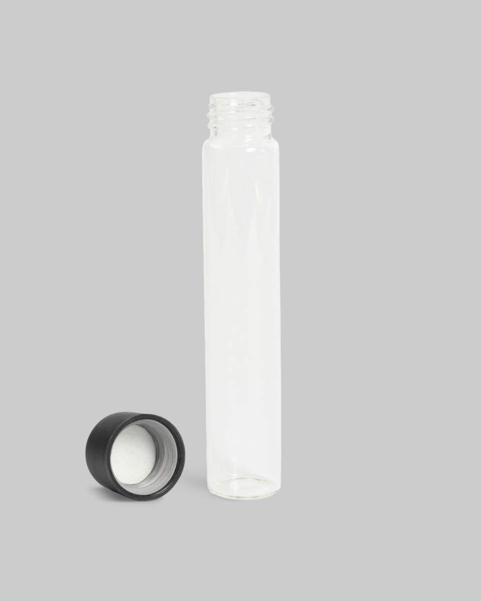 Recyclable Glass Pre-Roll Tube with Lid | Sana Packaging
