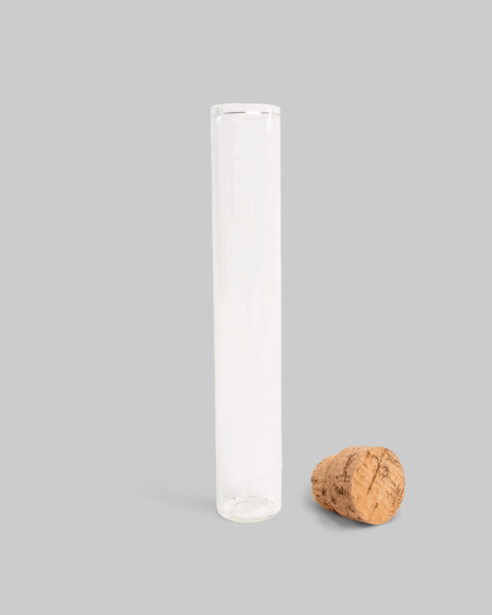 Sustainable Glass Pre Roll Tubes with Cork | Sana Packaging